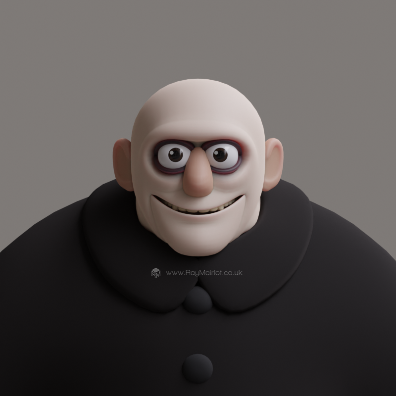 Fester Addams WIP - Blog - Ray Mairlot - Freelance 3D Artist
